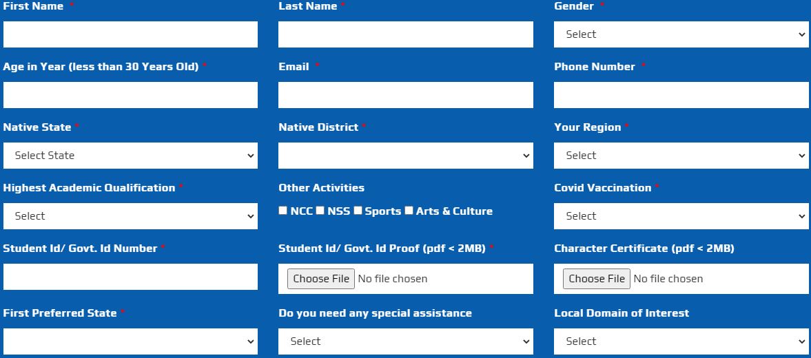  Registration Yuva Sangam Portal Registration 2023 Login Eligibility